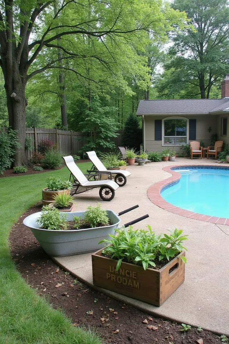 21 Planters Around Pool Ideas