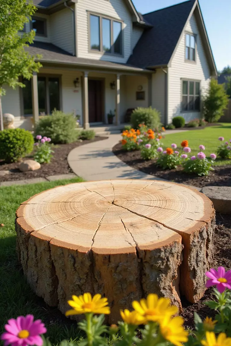 19 Outdoor Tree Stump Ideas